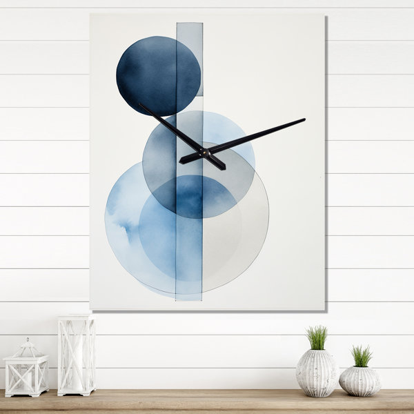 DesignArt Orbicular Unity Minimal In Retro Blue II - Abstract Modern ...