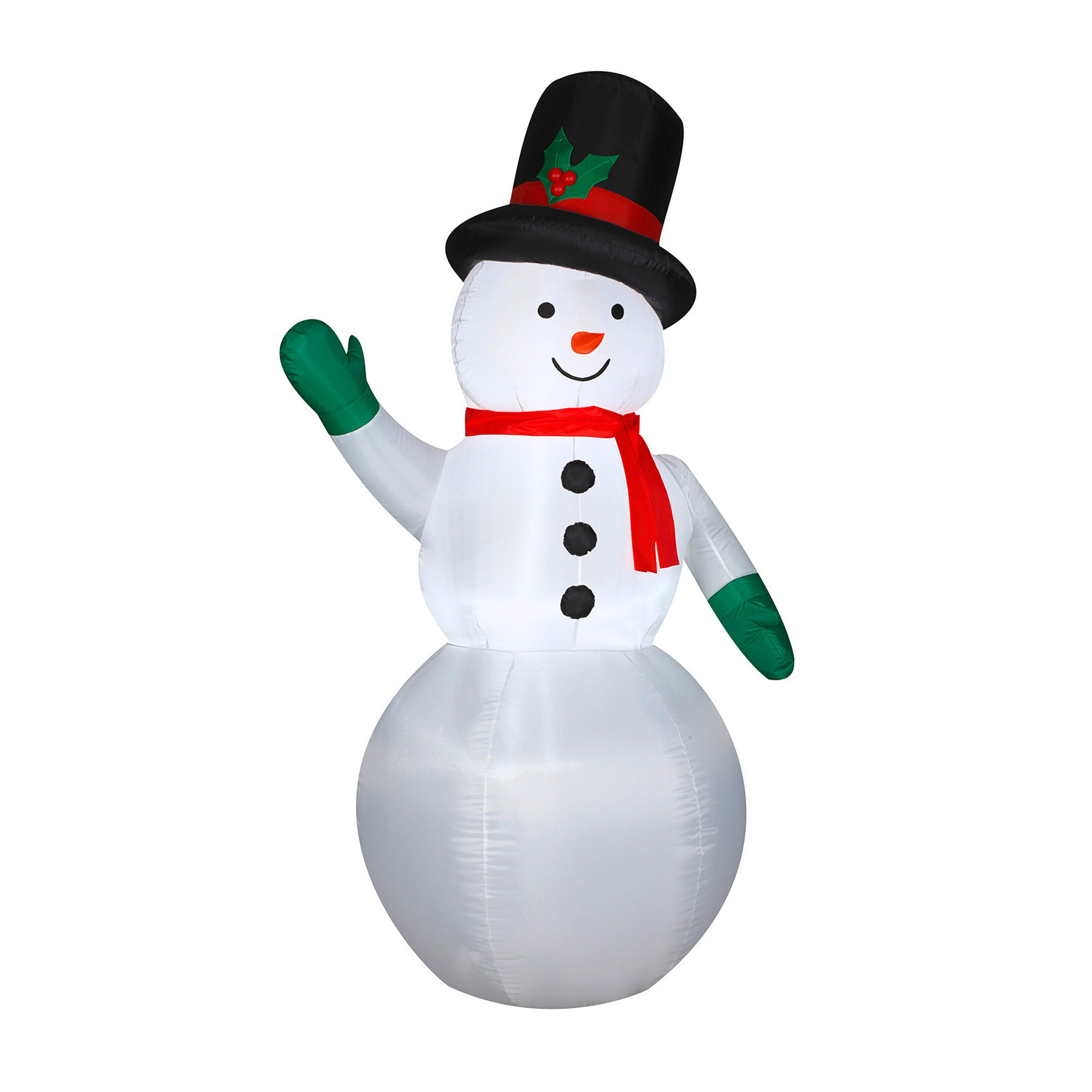 The Holiday Aisle® 7 ft. Inflatable Waving Snowman & Reviews | Wayfair