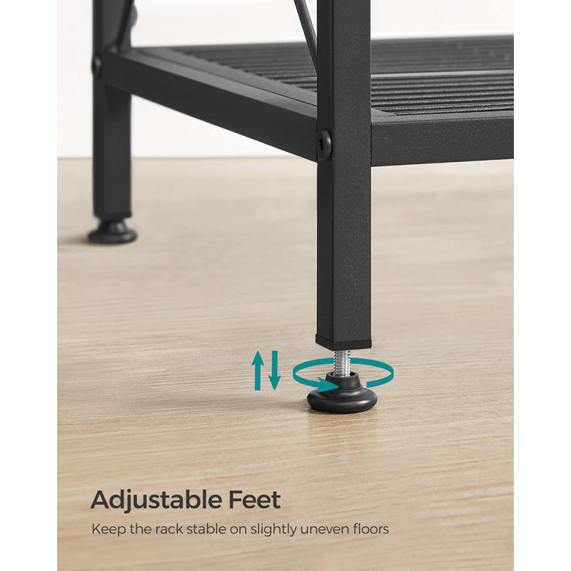 17 Stories 5-Tier Metal Storage Rack, Shelving Unit With X Side Frames ...