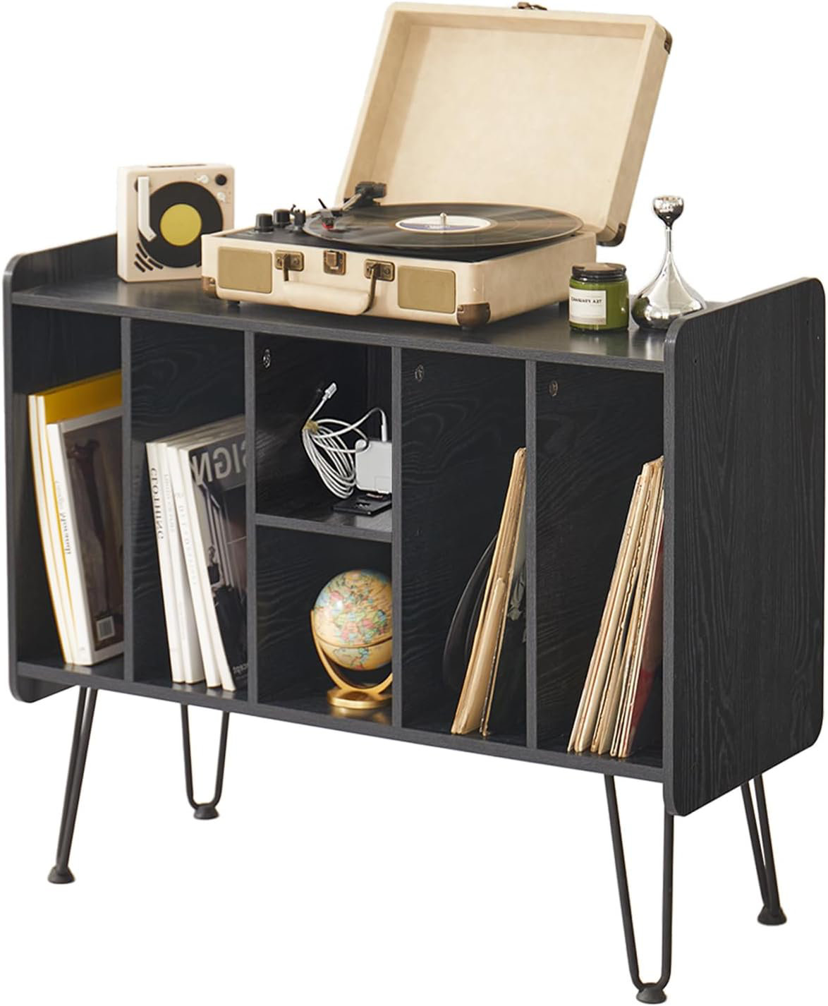 George Oliver Twedt Large Record Player Stand With Vinyl Storage ...