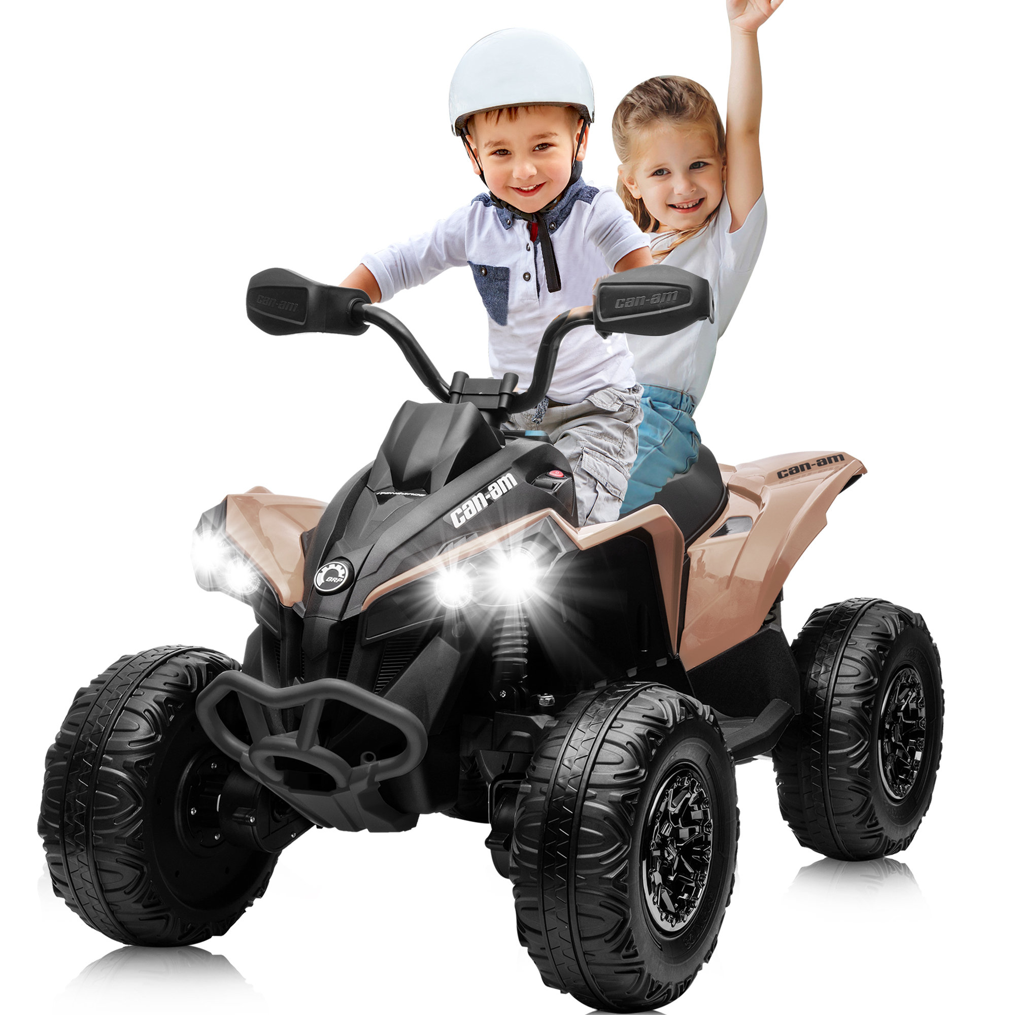 JOYRACER 24V Ride on Toys, 4 Wheeler ATV for Kids with 2 Seater, 4x200W ...