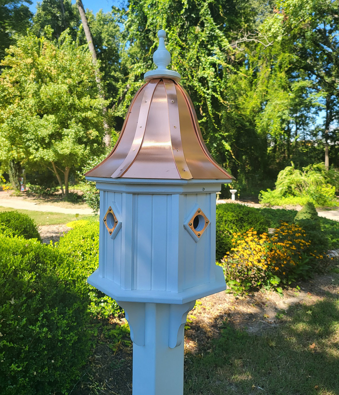 Wildon Home® Large Bell Copper Roof Birdhouse. Weather Resistant, with ...