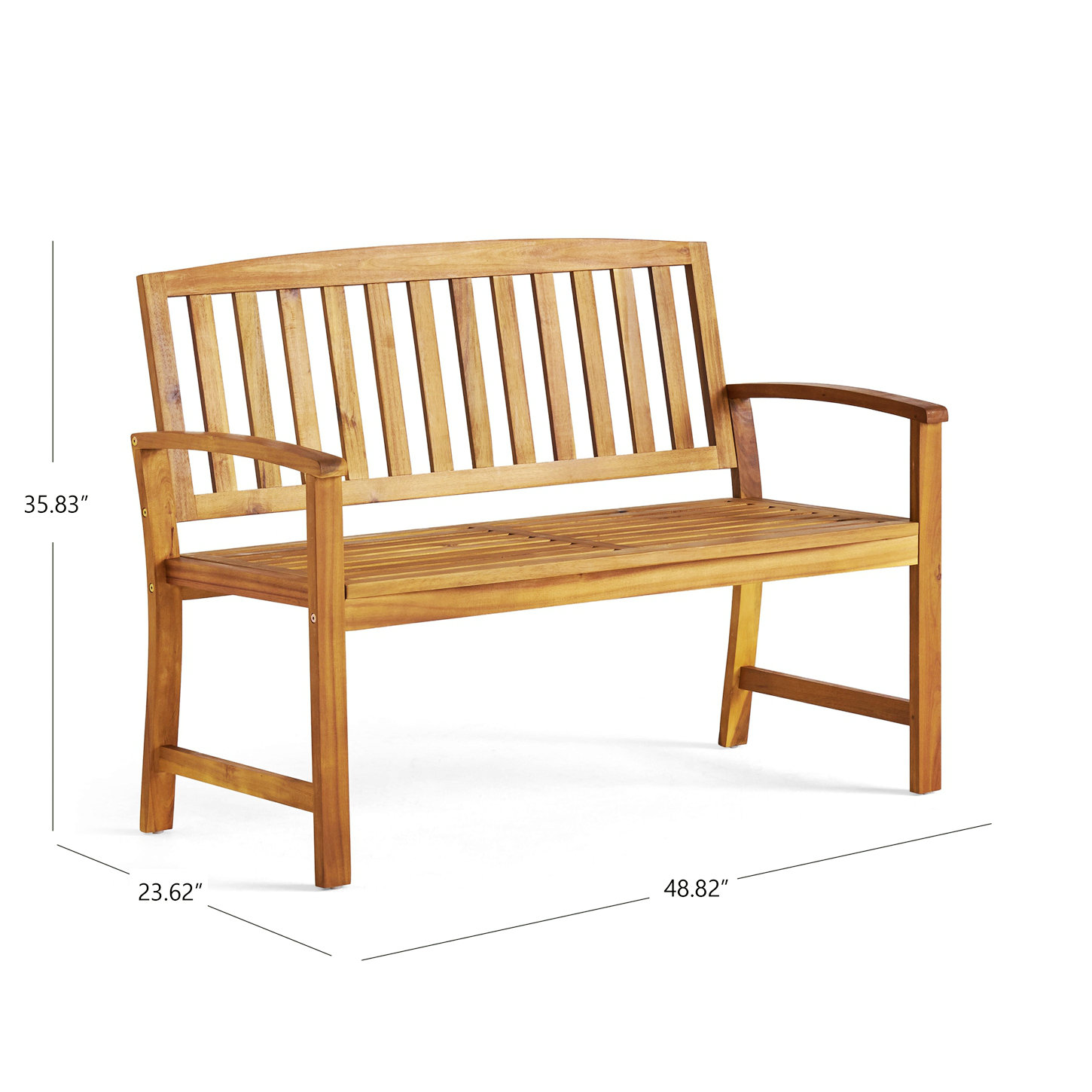 Highland Dunes Royce Wooden Garden Bench & Reviews | Wayfair