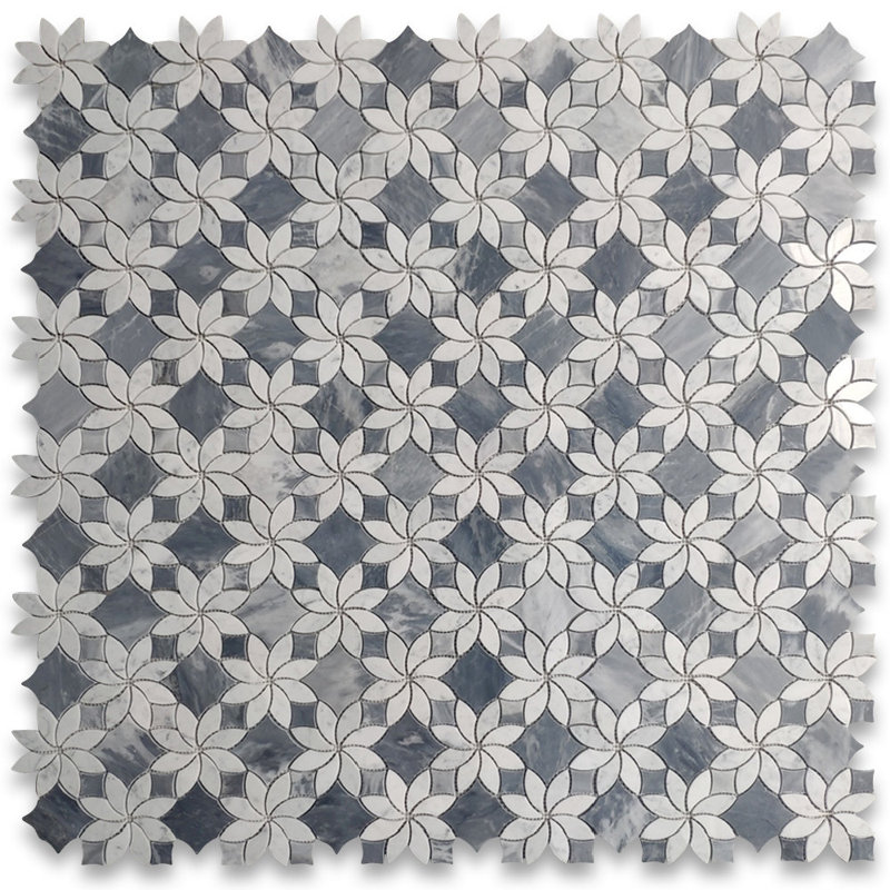 Marble Online 12" x 12" Marble Novelty Mosaic Wall & Floor Tile | Wayfair