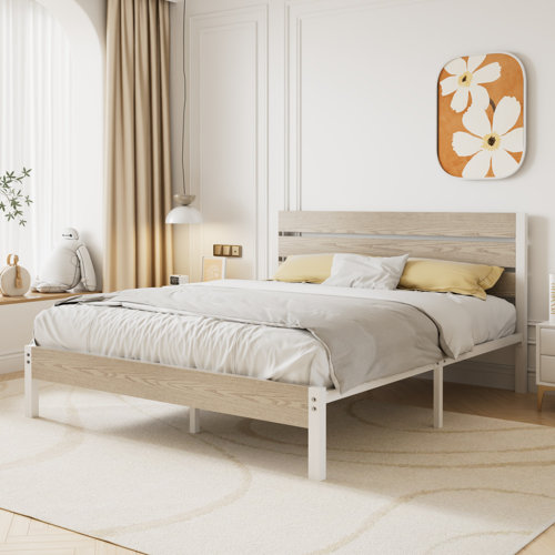Queen Size White Platform Beds You'll Love | Wayfair