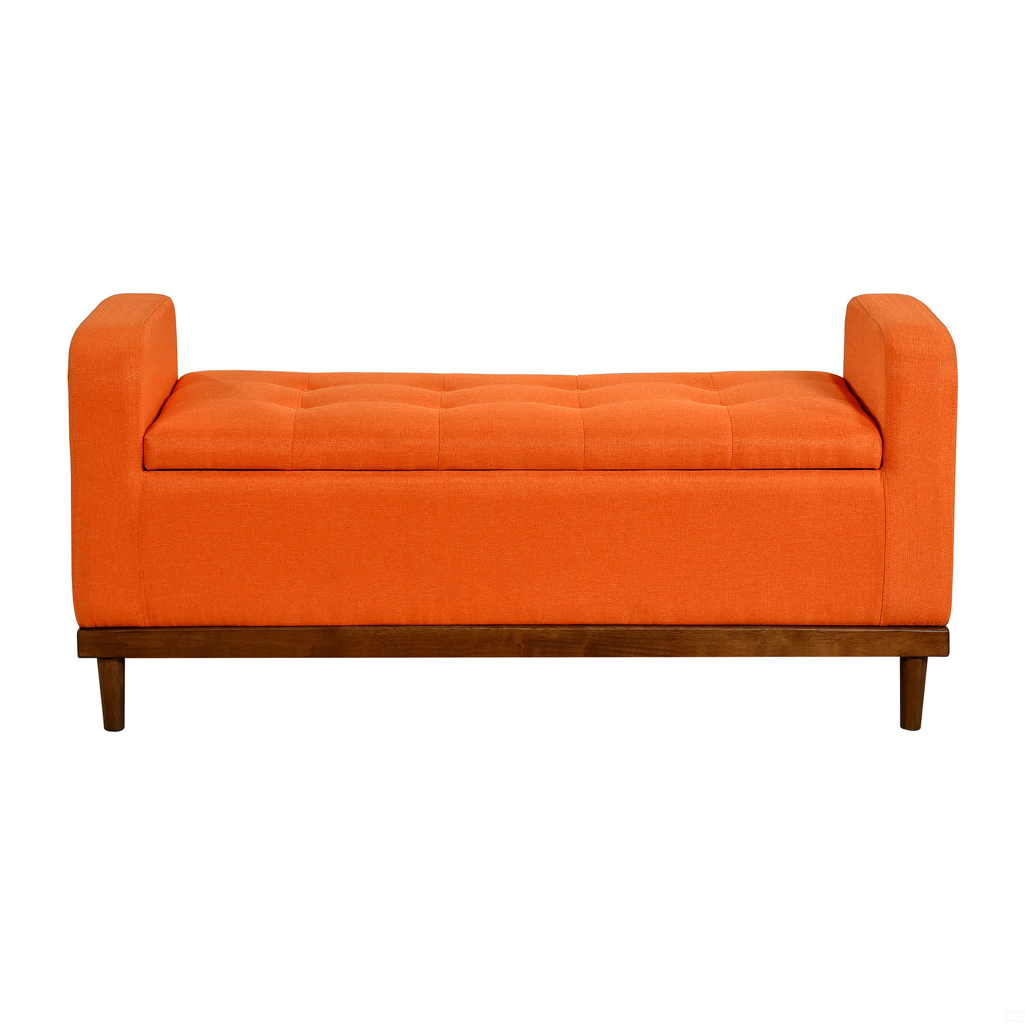 Latitude Run® Lift Top Storage Bench 1Pc Tufted Upholstered Wood | Wayfair