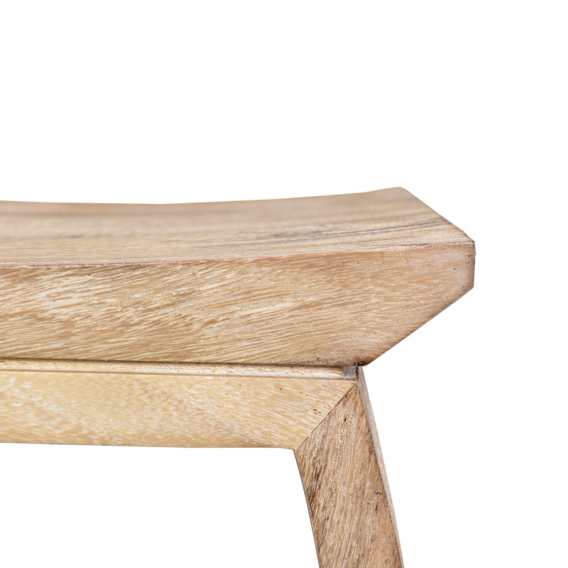 Millwood Pines Contemporary Solid Wood Accent Stool | Wayfair