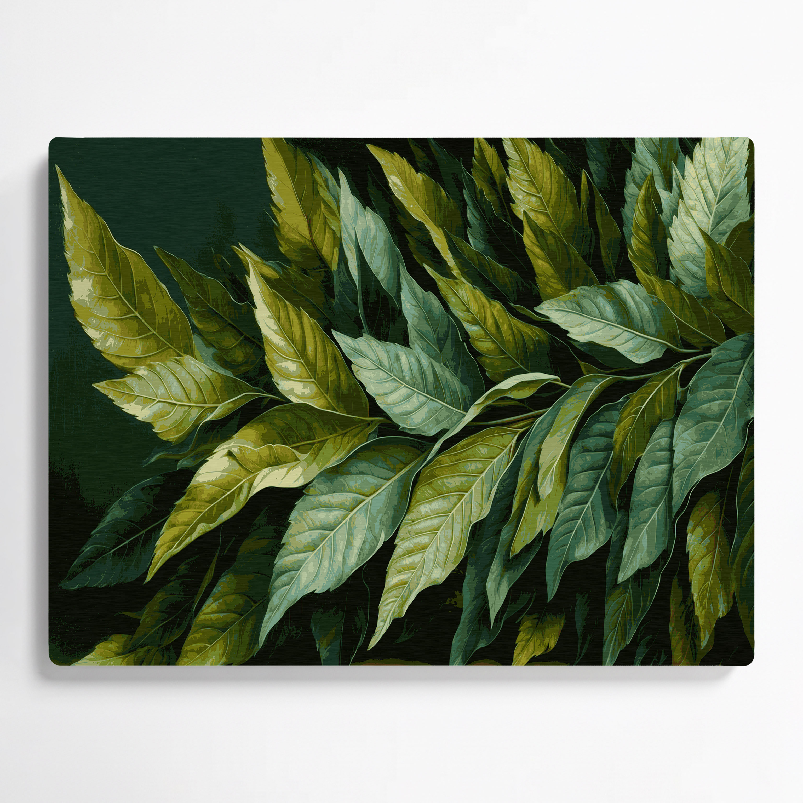 Lark Manor™ Botanical Bay Leaves Green Metal Wall Art | Wayfair