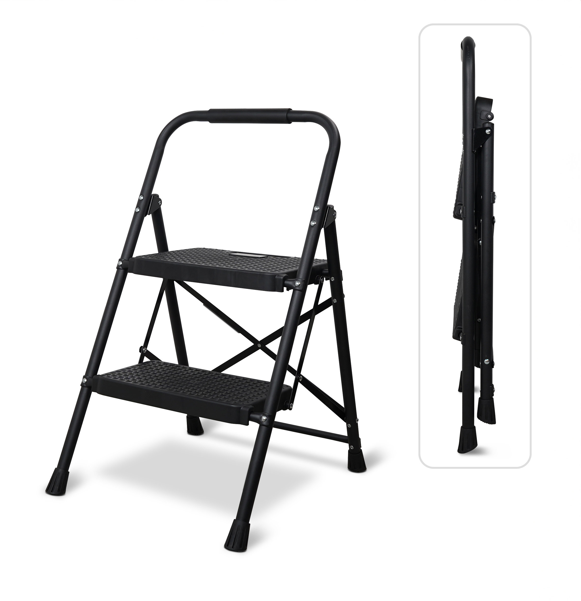 WFX Utility 2 - Step Steel Folding Step Ladder | Wayfair.co.uk