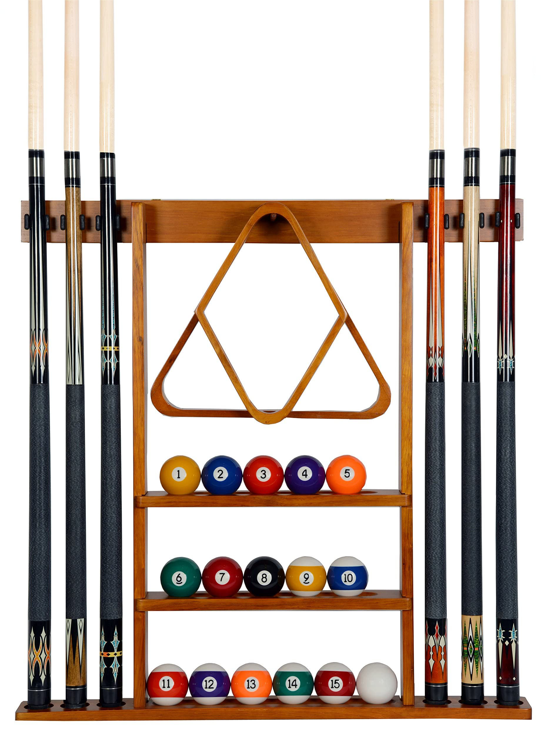 Fish hunter Billiards Pool Cue Rack - Billiard Pool Stick And Ball ...