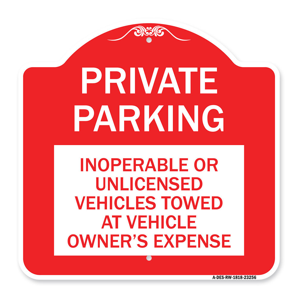 SignMission Signmission Designer Series Sign - Private Parking ...