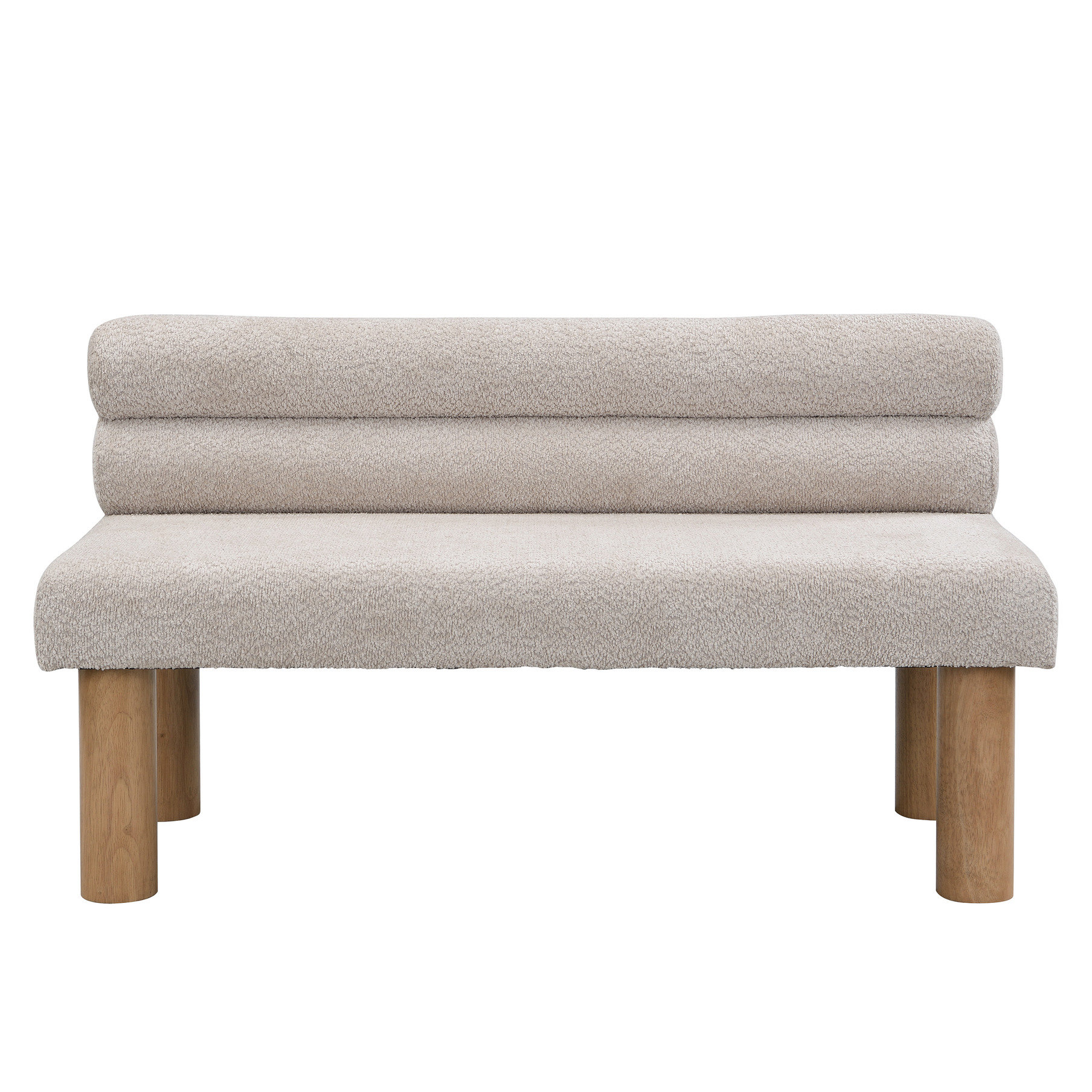 Hokku Designs Beige Boucle Bench For Dining Room, Bedroom, 330 Lbs ...