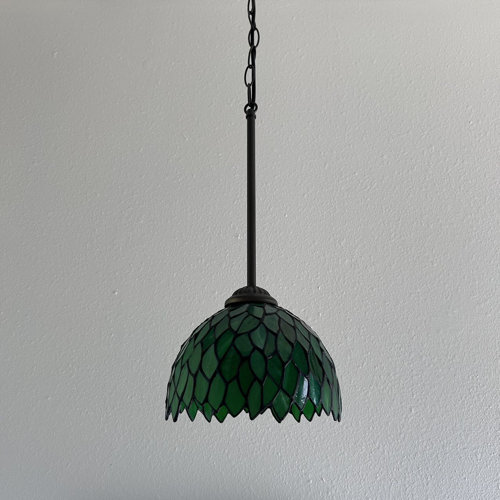 Glass Green Shade Pendant Lighting You'll Love | Wayfair
