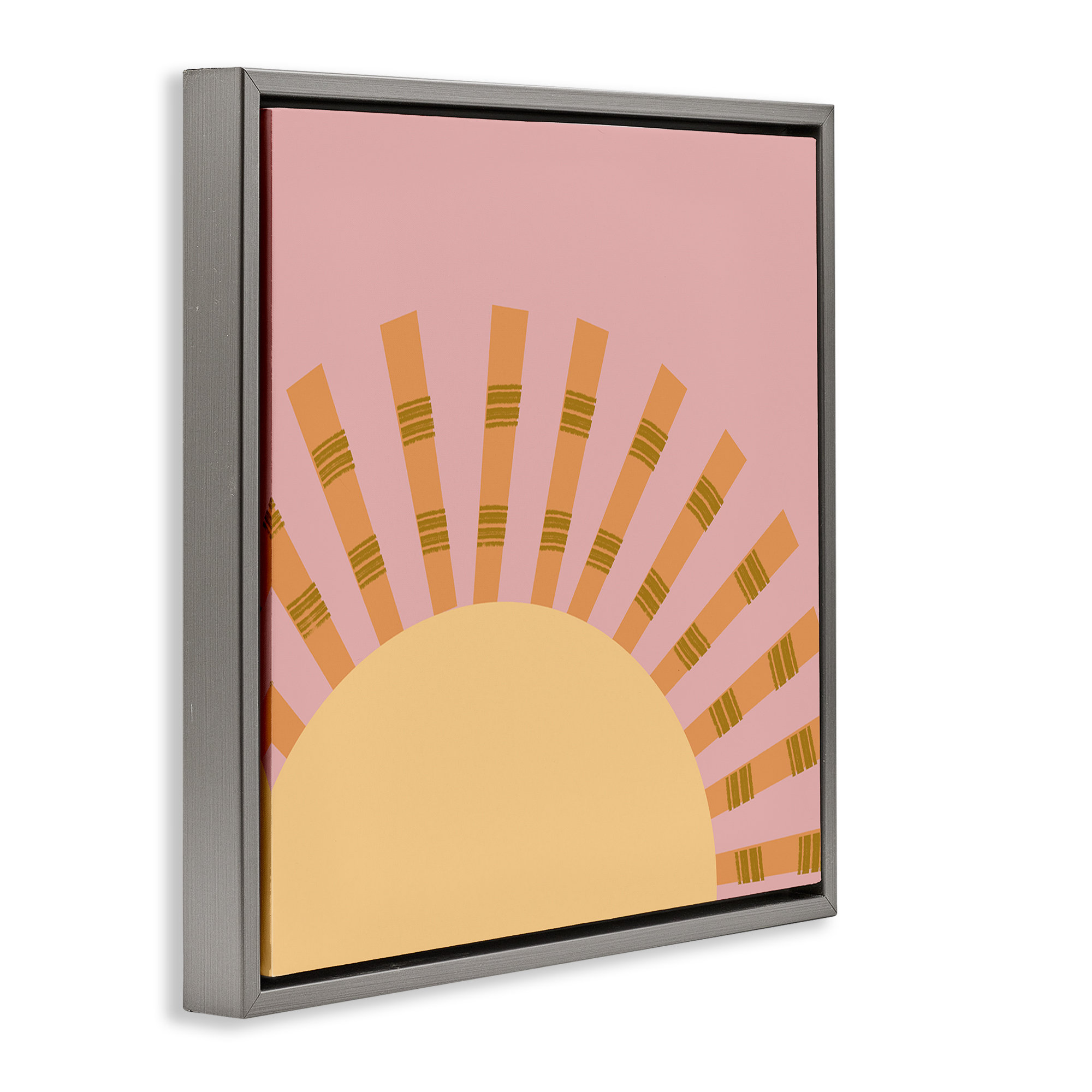 Winston Porter Minimal Sun Rays Framed Floater Canvas Wall Art by Tina ...