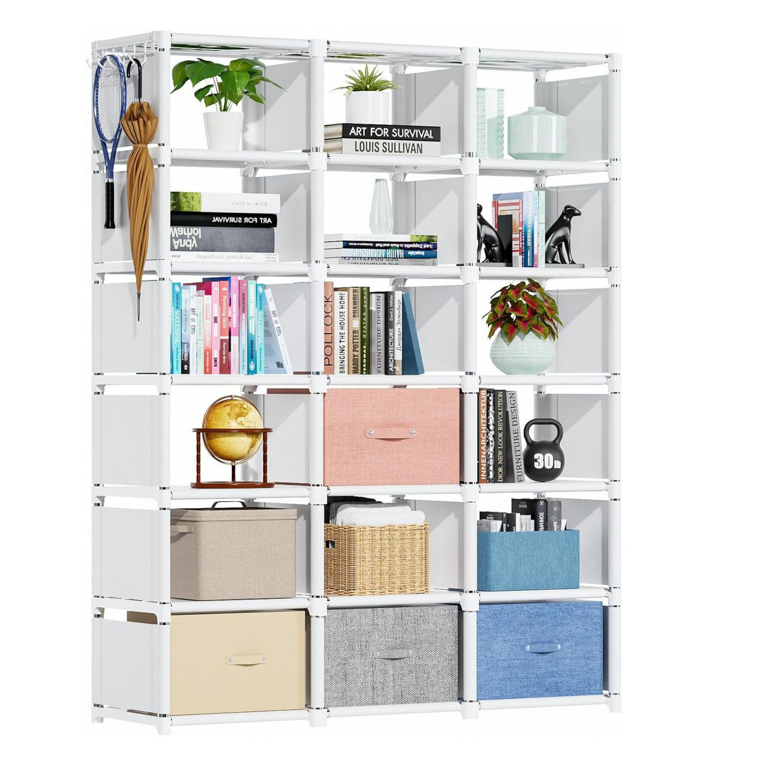 NIHAISHI 18-Cube Extra Large Book Shelf | Wayfair