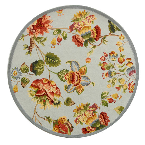 Lark Manor Hollander Floral Handmade Looped Wool Area Rug & Reviews ...