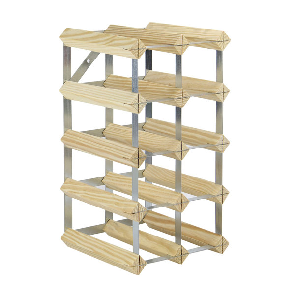 Belfry Kitchen Wood & Metal Wine Rack | 4X2 Industrial Rack | 10-12 ...