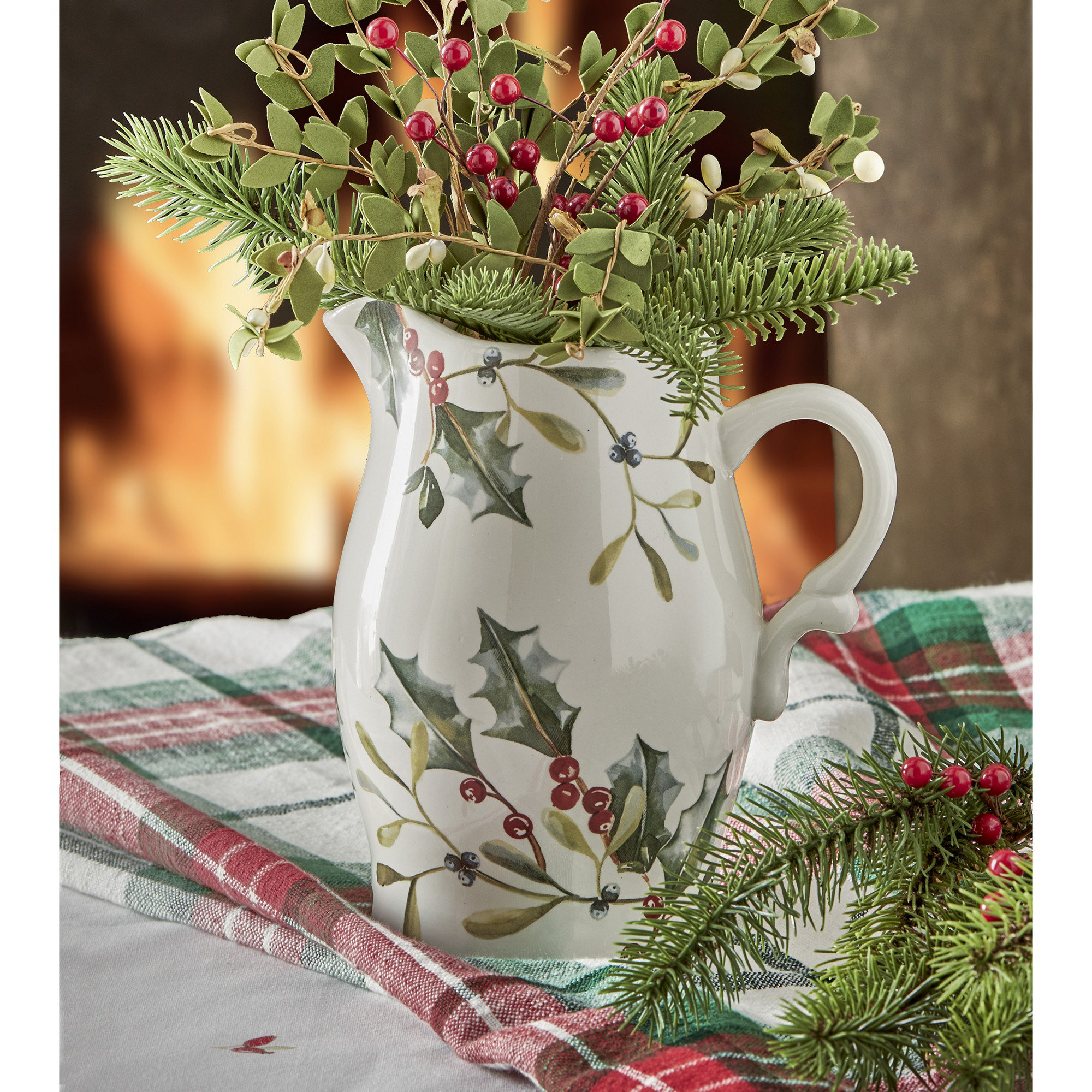 The Holiday Aisle® Winter Sprig Pitcher | Wayfair