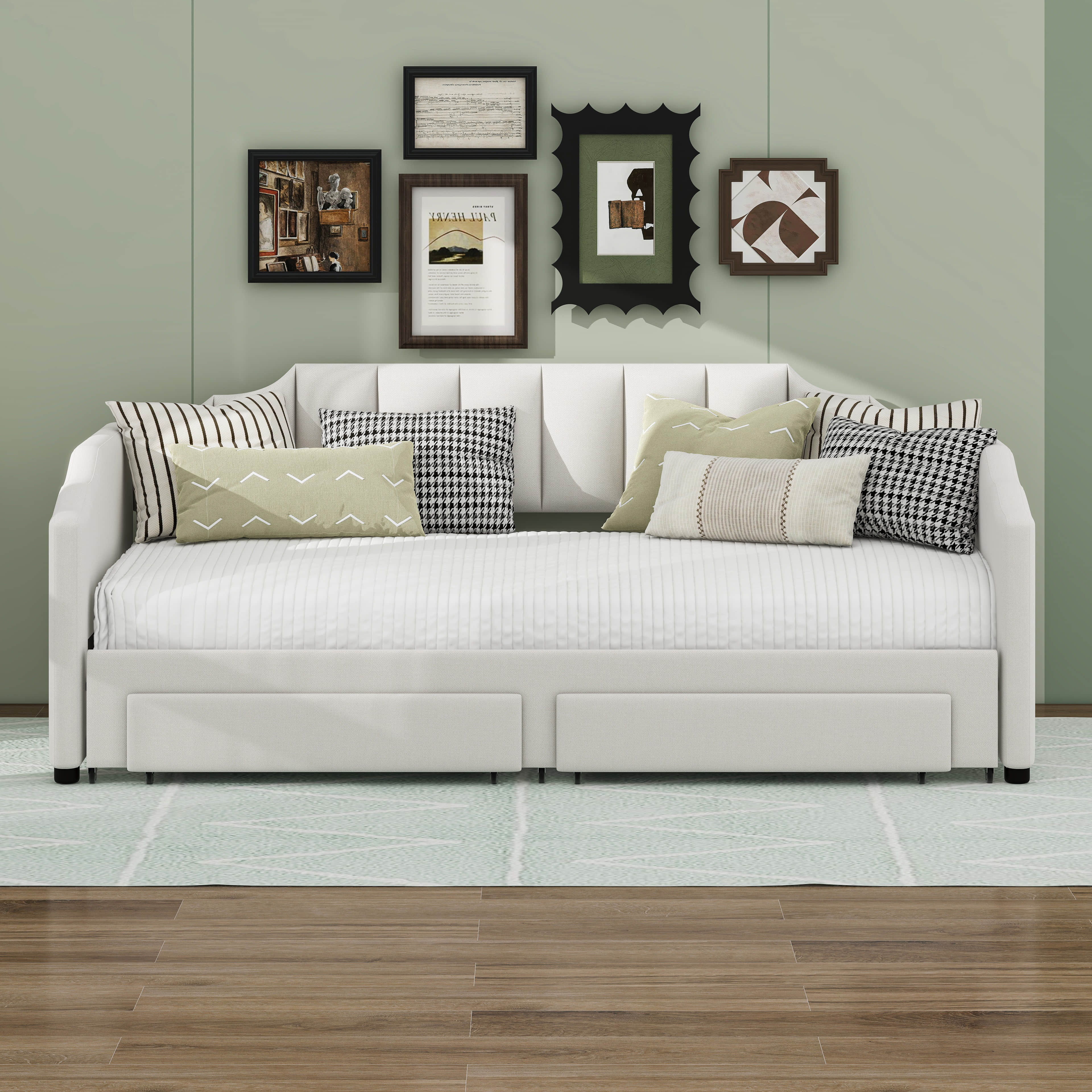 Latitude Run® Twin XL Daybed With Storage Drawers & Trundle ...