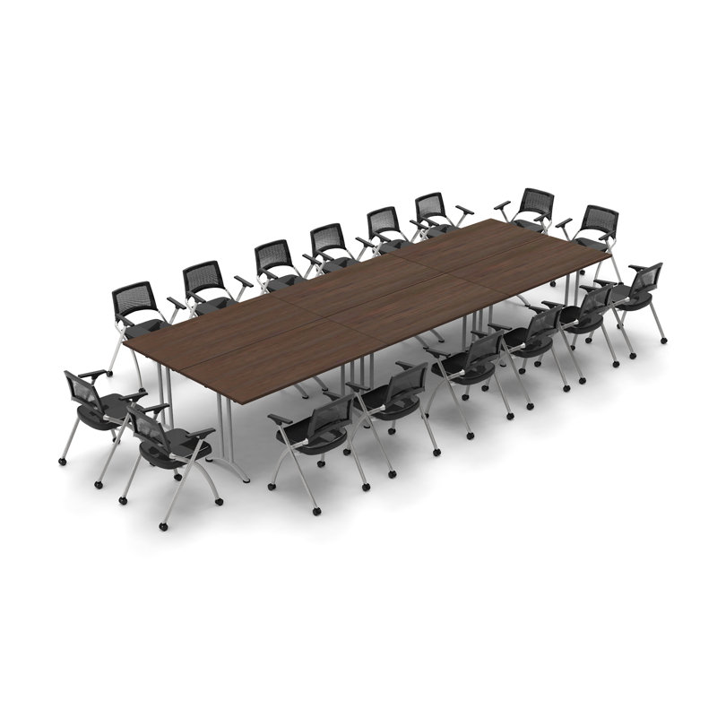 TeamWORK Tables 16 Person Conference Meeting Tables with 16 Chairs ...