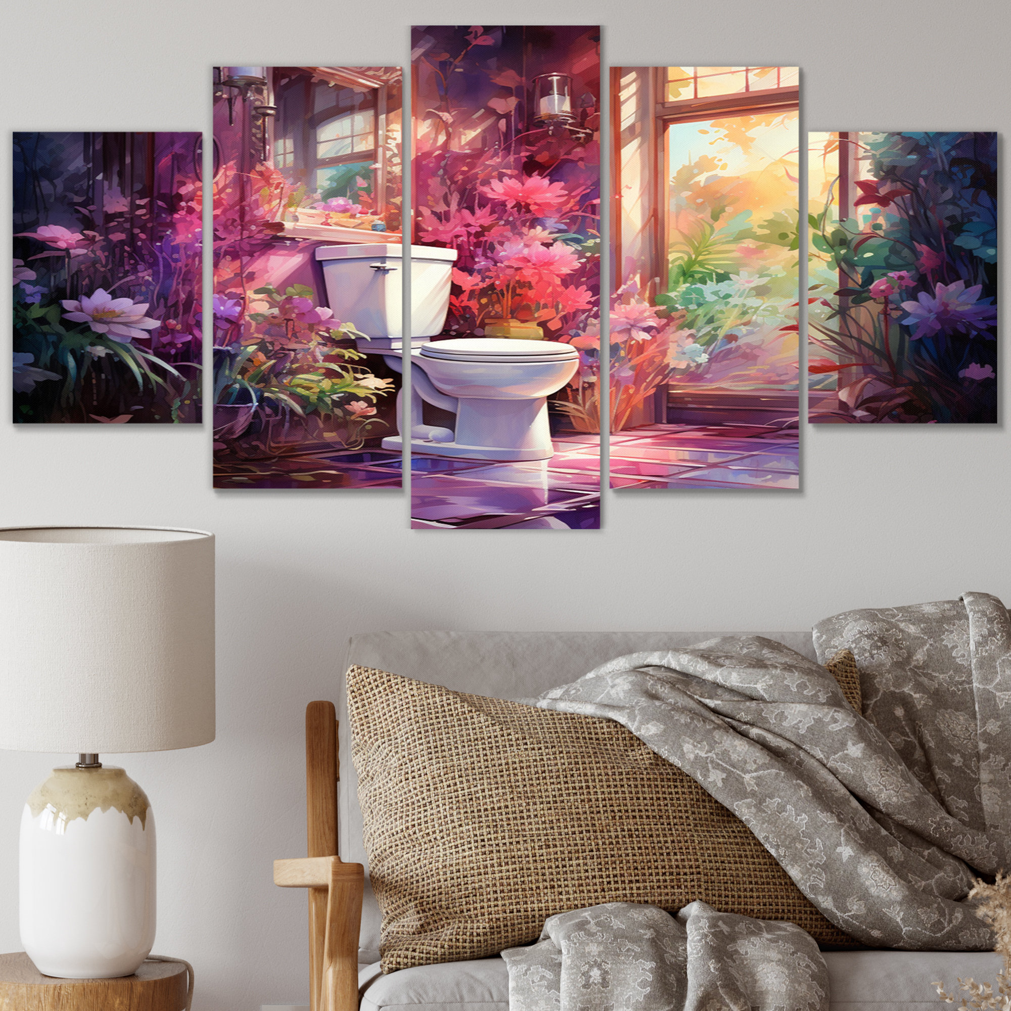 Winston Porter Bathroom Toilet Dreamy Reflections 5 Pieces | Wayfair