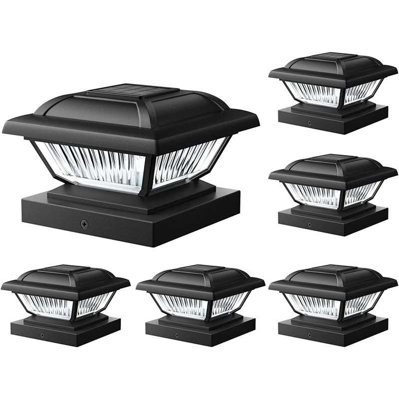 WdtPro Low Voltage Solar Powered Integrated LED Fence Post Cap Light ...
