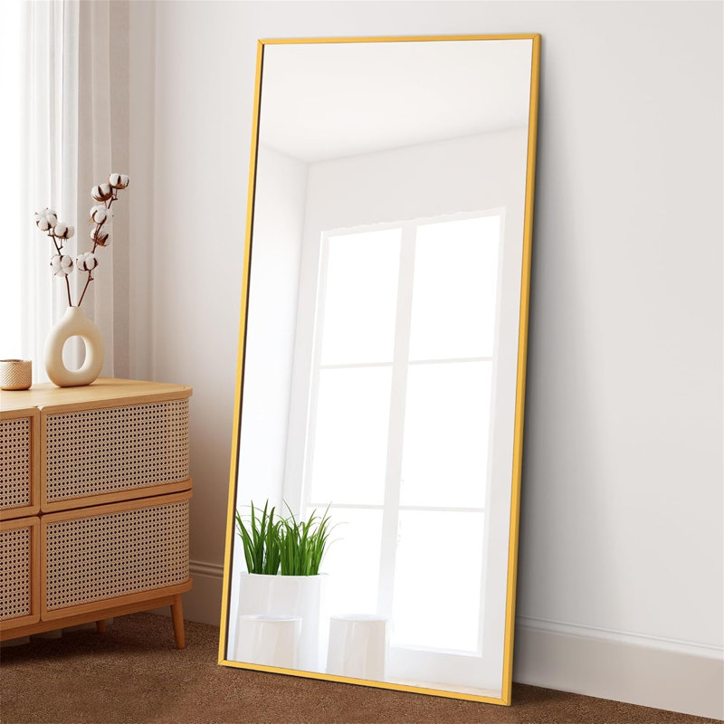 Mercer41 Full Length Mirror, Modern Design Standing Floor Mirror | Wayfair