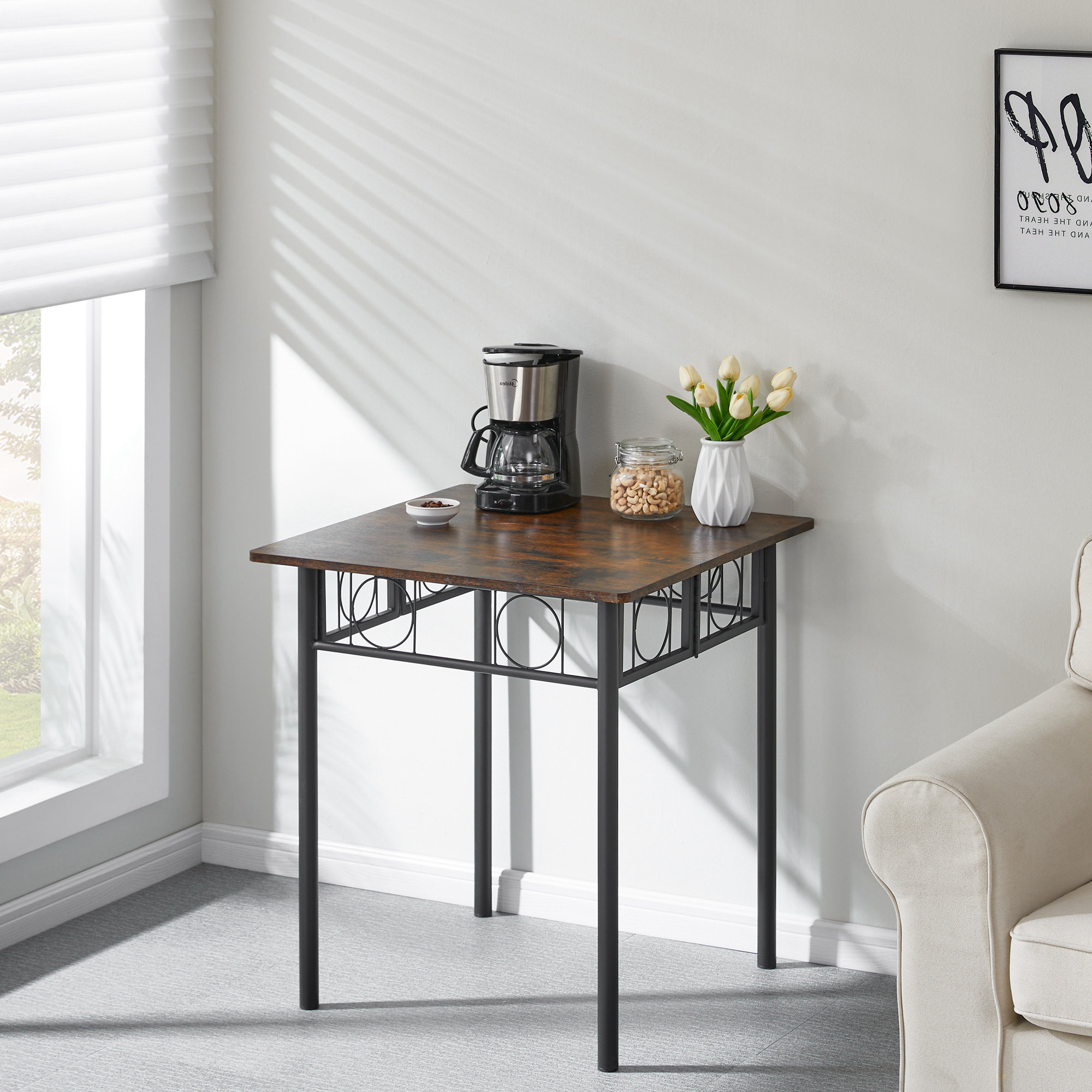 Latitude Run® Wood Dining Table Kitchen Table Small Space Dining Table ...