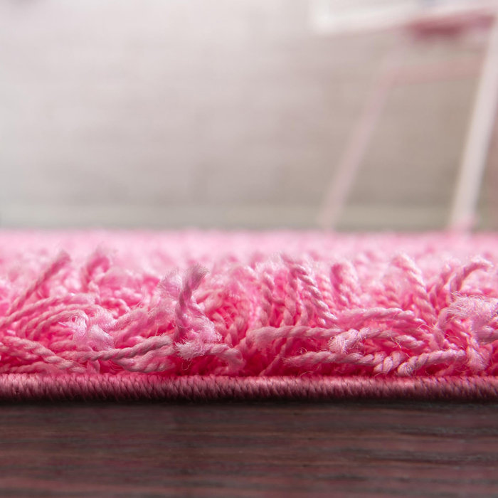 Ebern Designs Angeline Performance Taffy Pink Rug & Reviews | Wayfair