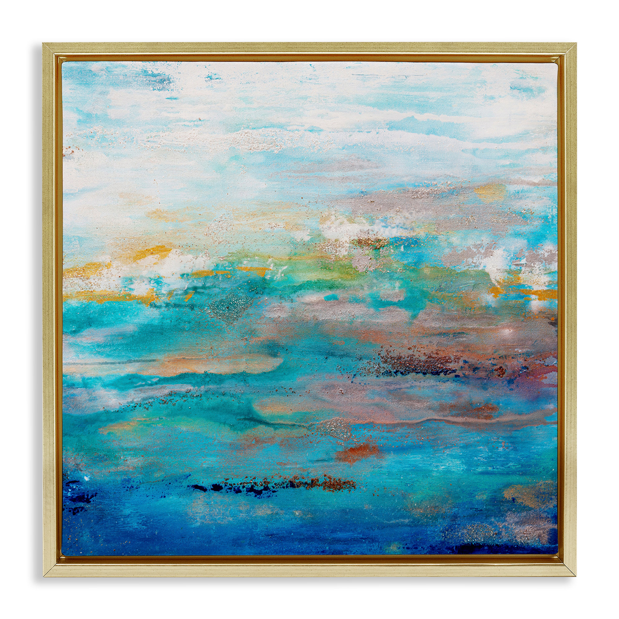 Wrought Studio™ Rustic Nautical Painting Framed Floater Canvas Wall Art ...