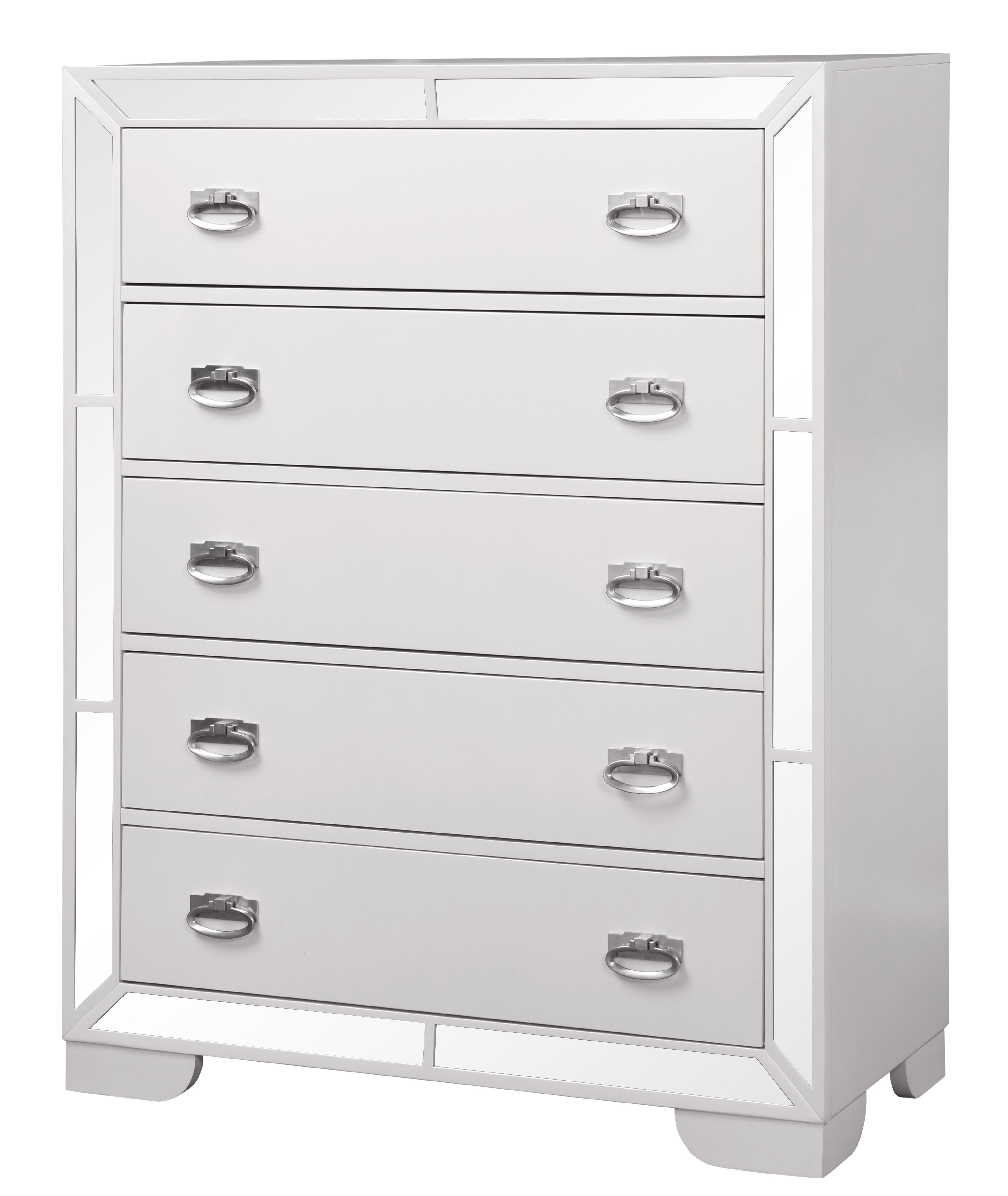 House of Hampton® Layni Collection Champagne Chest with Mirrored Border ...