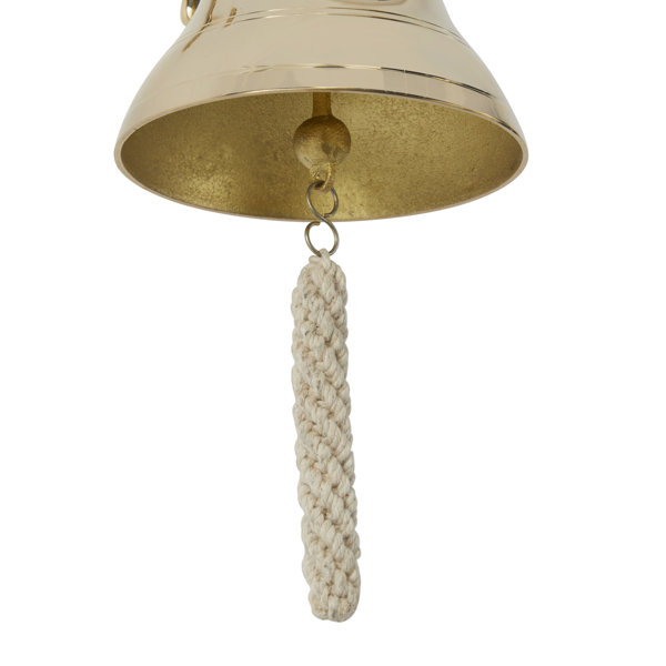 Longshore Tides Brass Metal Indoor Outdoor Bell Silver Wall Decor with ...