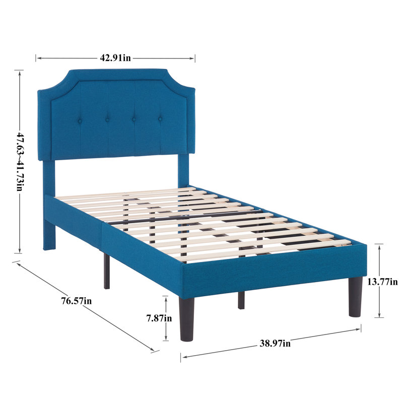 Red Barrel Studio® Saylah Upholstered Metal Platform Bed | Wayfair