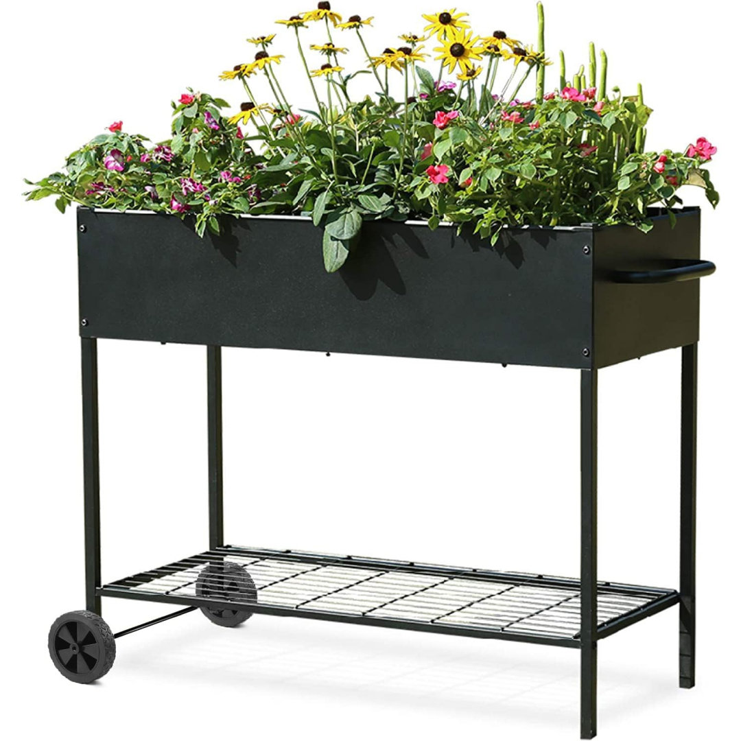 Arlmont & Co. Metal Raised Garden Beds With Legs, Elevated Planter ...