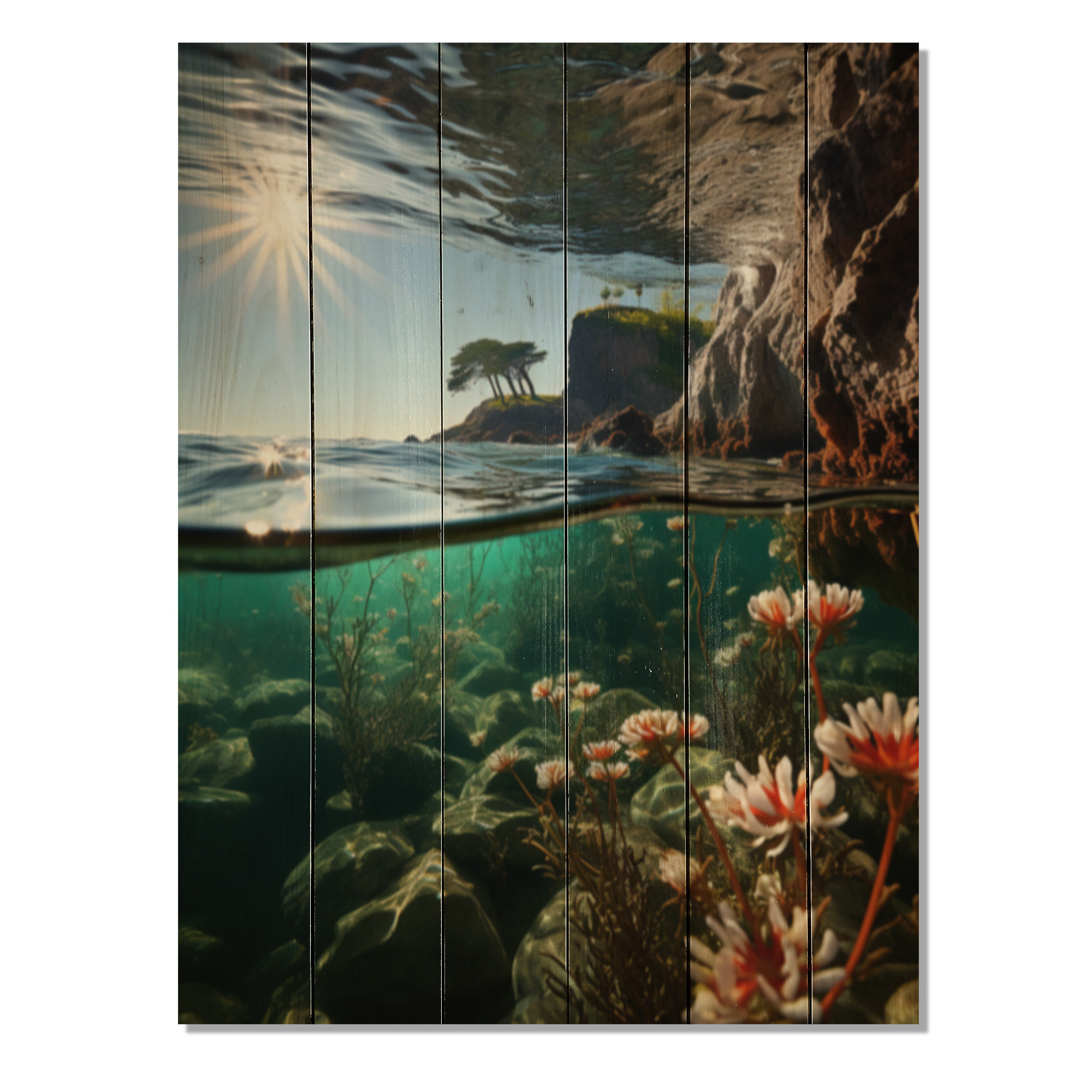 Latitude Run® Underwater Beach Photo III On Wood Print - Wayfair Canada