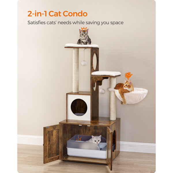 Archie & Oscar™ 53" Kimmel Cat Tree with Litter Box Enclosure & Reviews ...