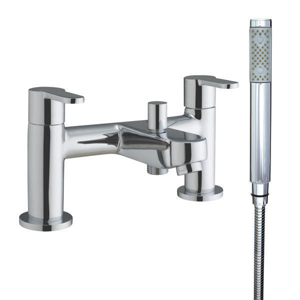 WhiteStone 2 Handle Deck Bath Shower Mixer Bath Filler with Diverter ...
