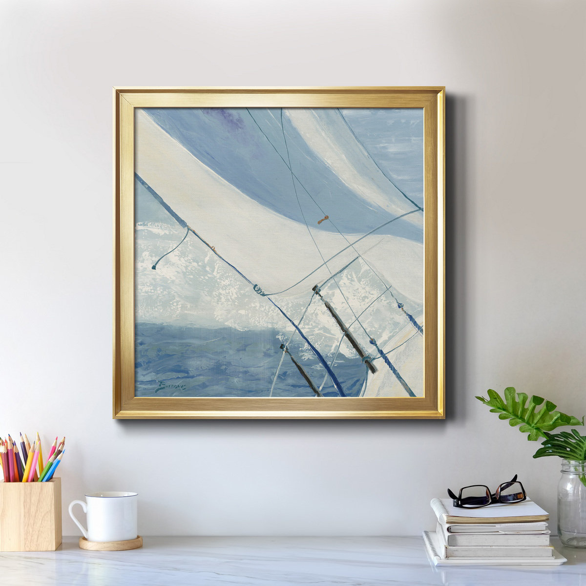 Breakwater Bay Bow Spray - Picture Frame on Canvas - Wayfair Canada