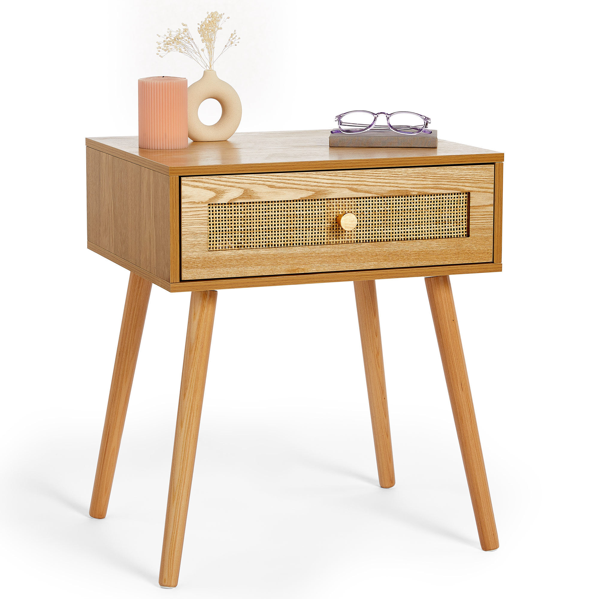 Bay Isle Home Morrie Solid + Manufactured Wood Bedside Table & Reviews ...