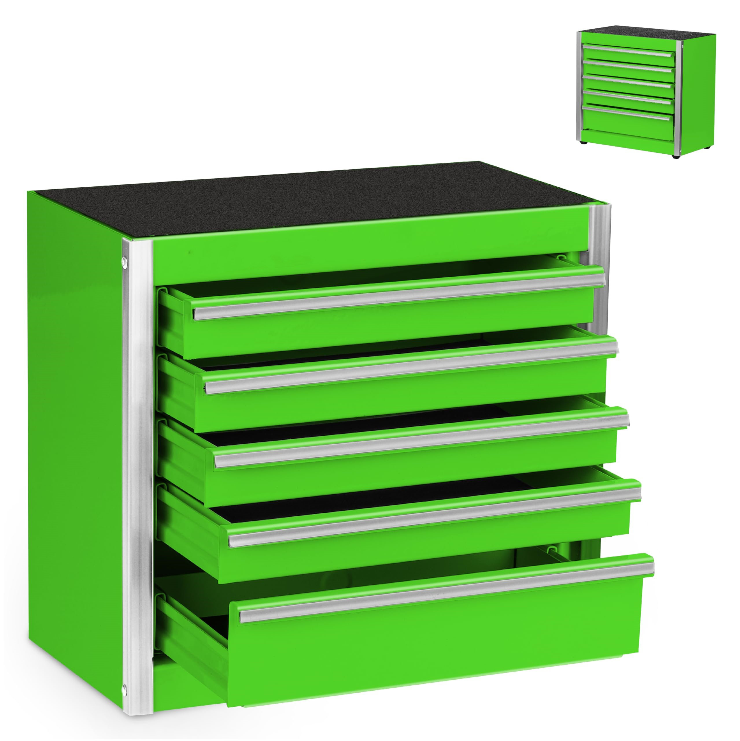 MASTER CRAFT WINDOW AND DOOR Mini Green Tool Box, Portable 5-Drawer ...