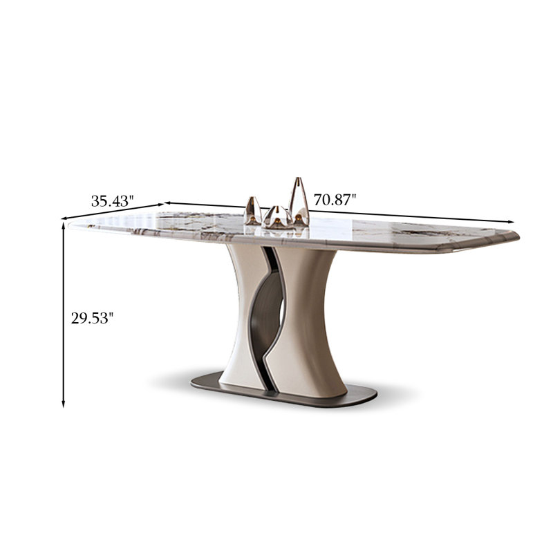 PULOSK Picture color Rectangular Microlite tabletop Dining Table | Wayfair