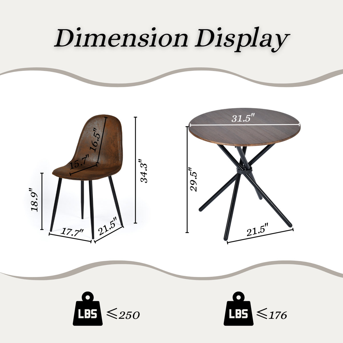 George Oliver Harjovan 5-Pieces Compact Dining Table Set with Round ...