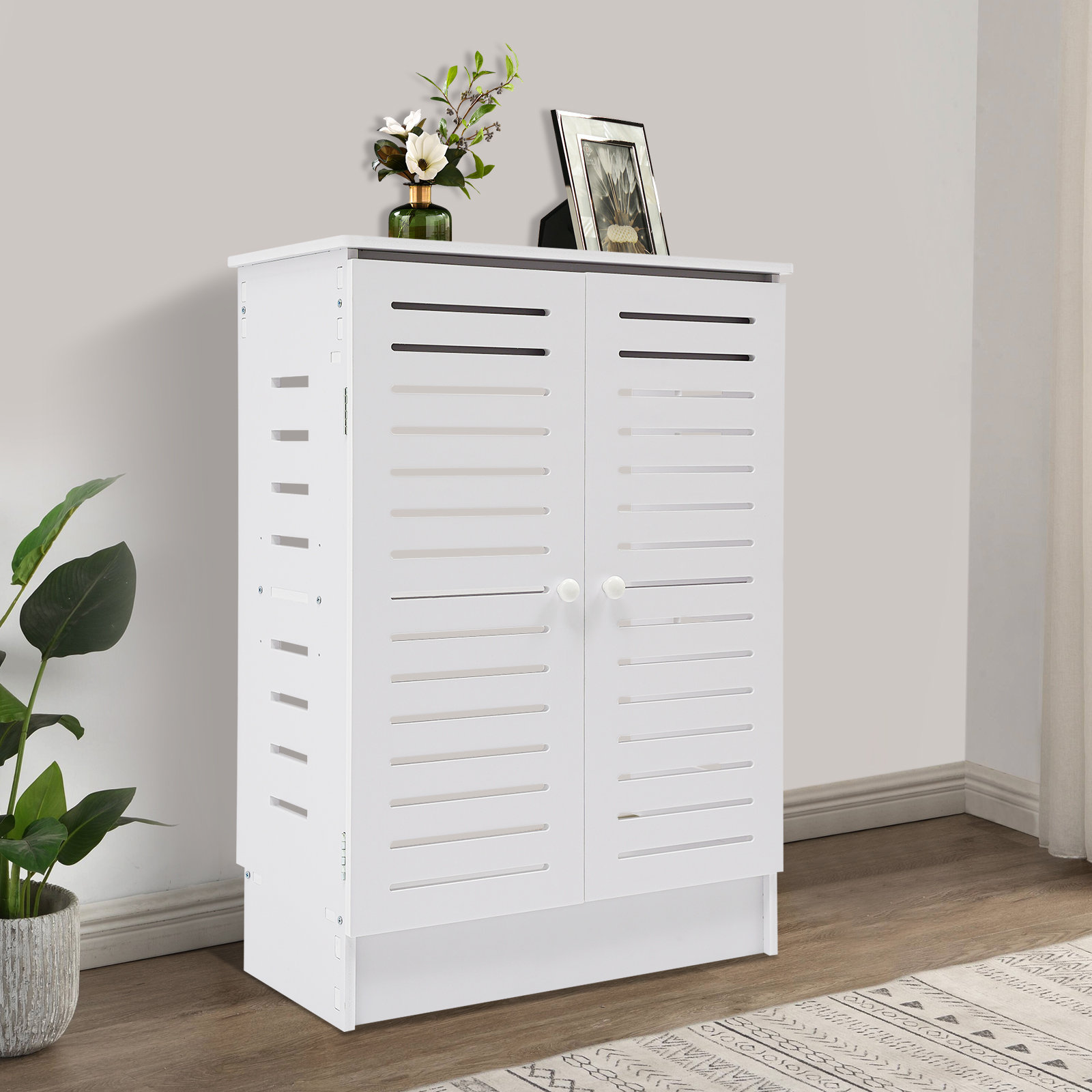 Ebern Designs Wifi Router Storage Cabinet For Home Power Strip And ...