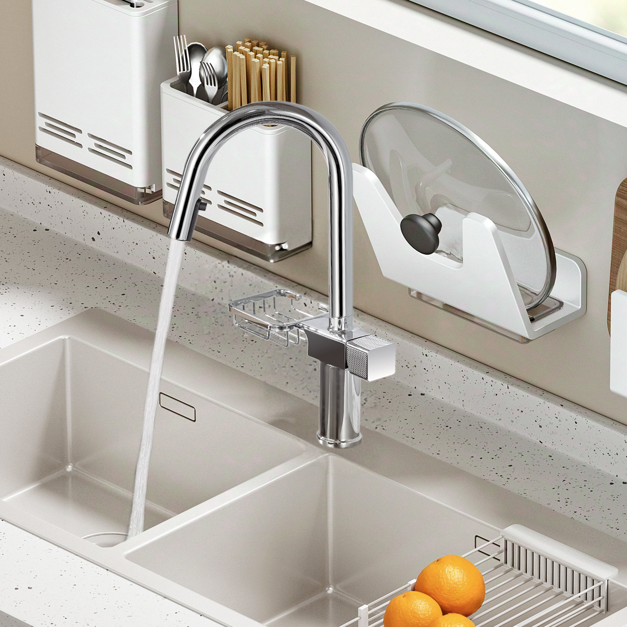 Ivy Bronx Single Hole High - Arc Pull Down Stainless Steel Kitchen ...