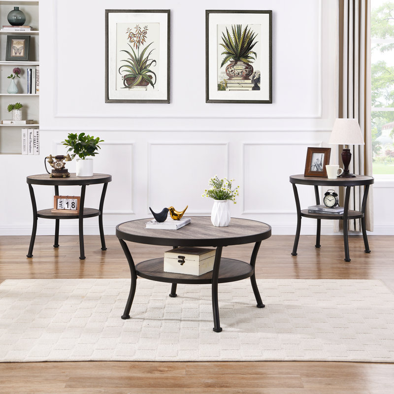 17 Stories Aderes 3 - Piece Living Room Table Set & Reviews | Wayfair