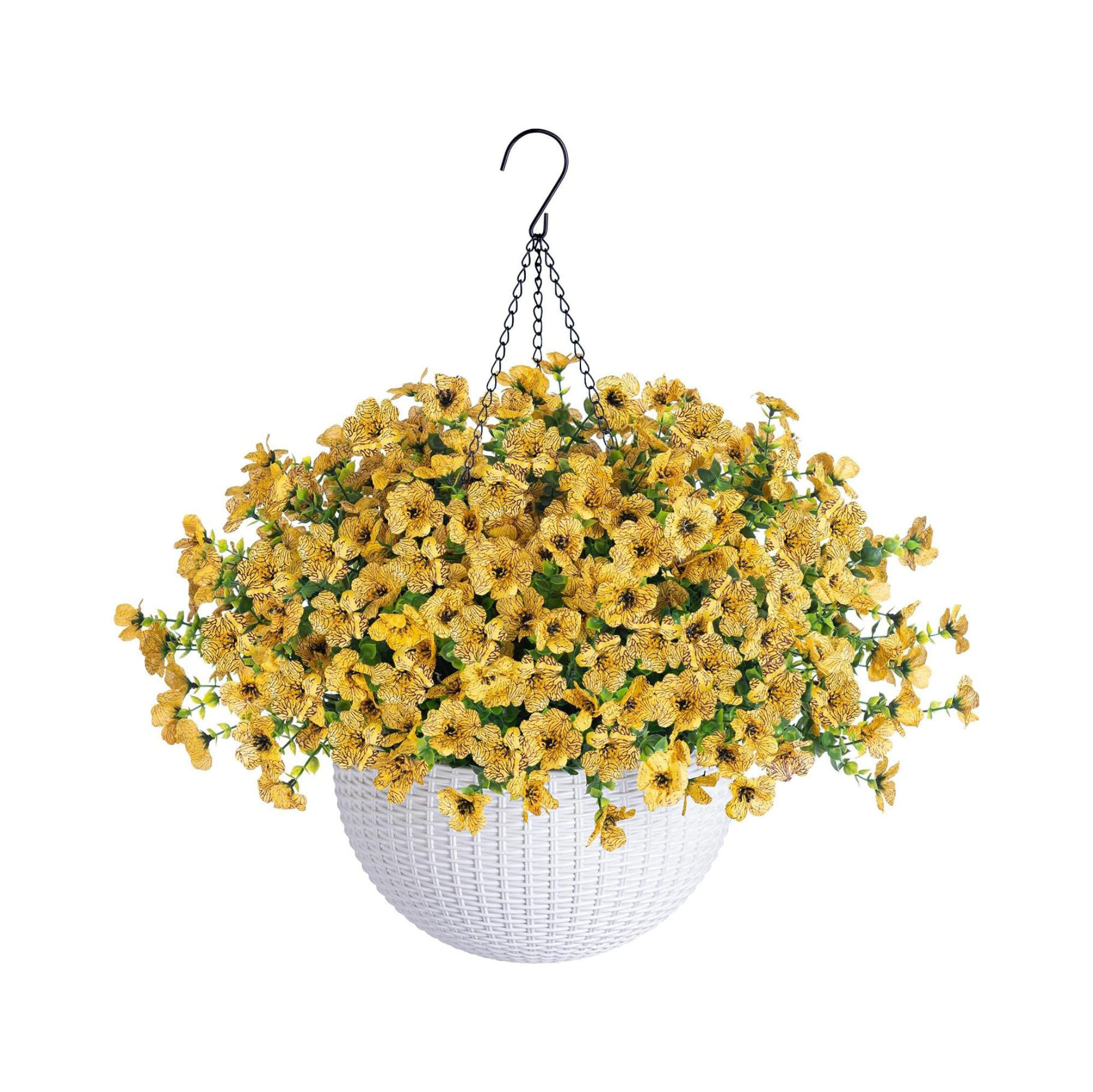 Ophelia & Co. Artificial Faux Fall Hanging Mums Plants Flowers Basket ...
