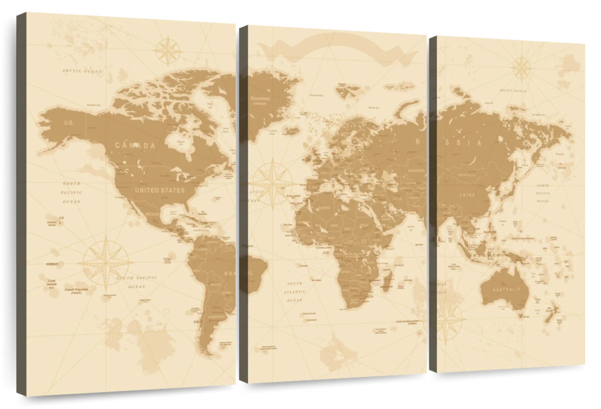 Williston Forge 'Amber World Map - Wayfair Canada