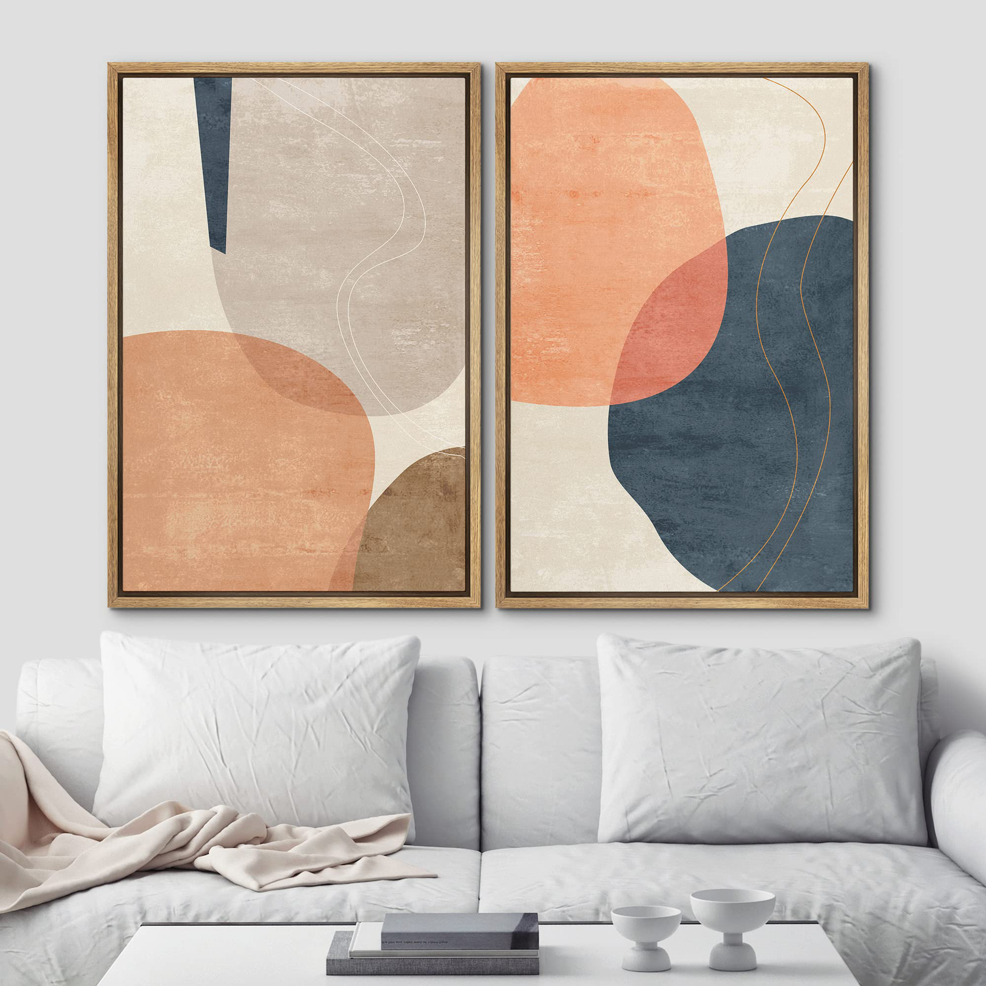wall26 1960s Retro Pastel Color Blocks Abstract Geometric Modern Art ...