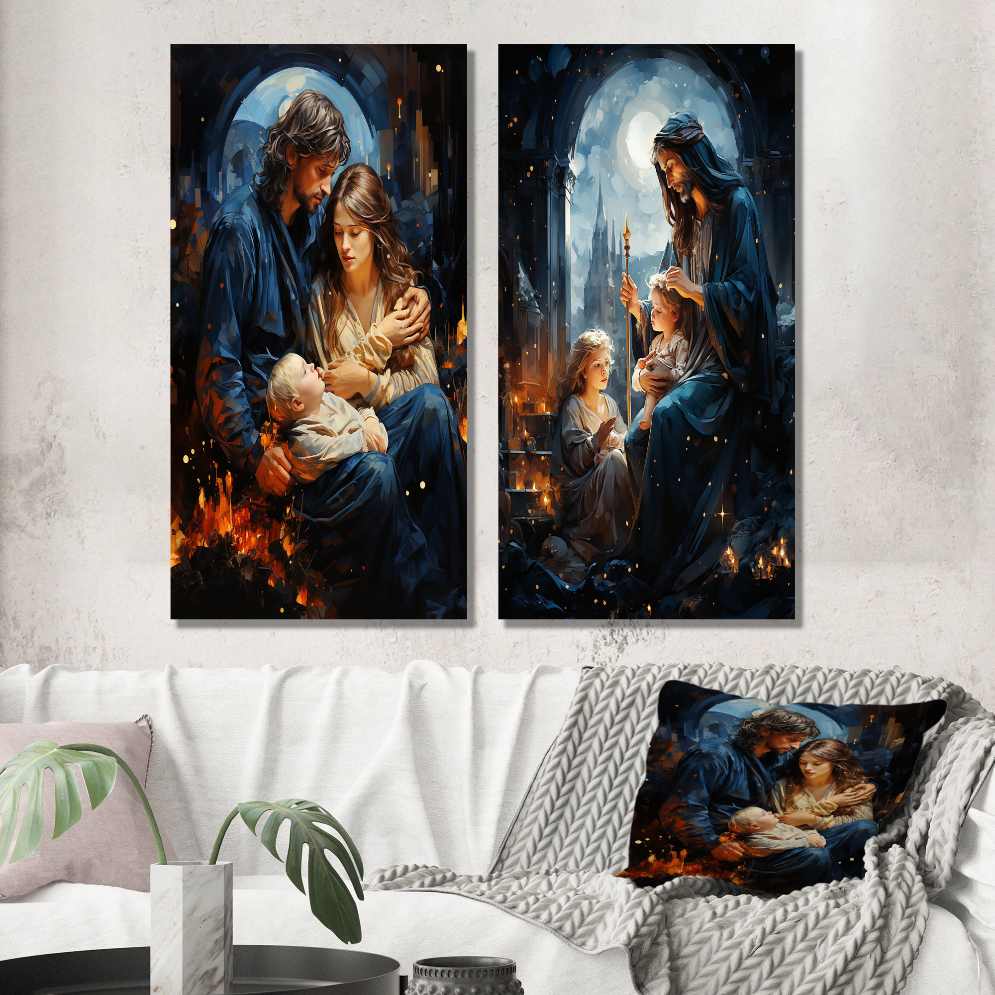 Winston Porter Nativity Nightfall Religious Landscape - Christianity ...