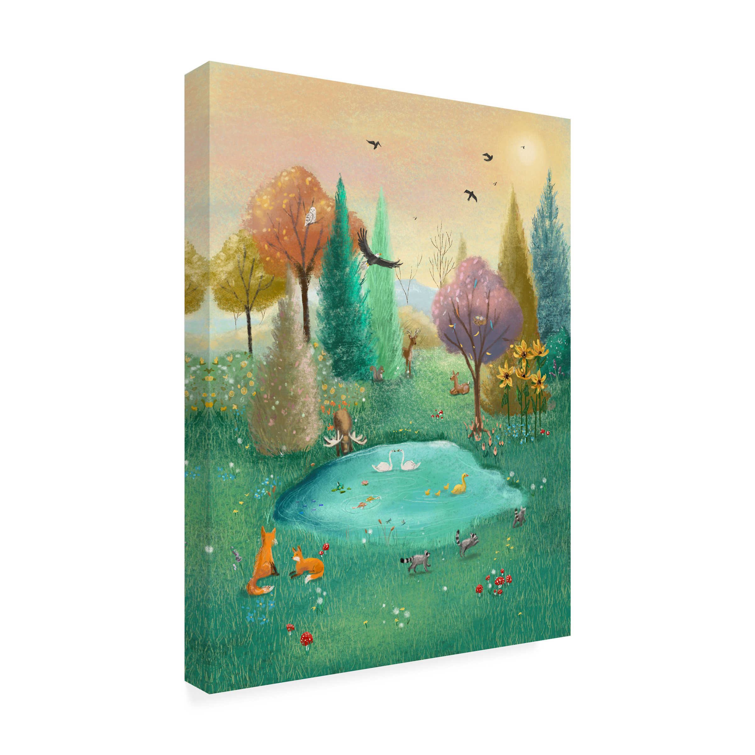 Millwood Pines Haward Spring Forest Animals On Canvas by Christine ...